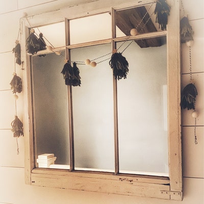 Hey Boo Garland With Yarn Ghost Halloween Garland Halloween Decoration ...