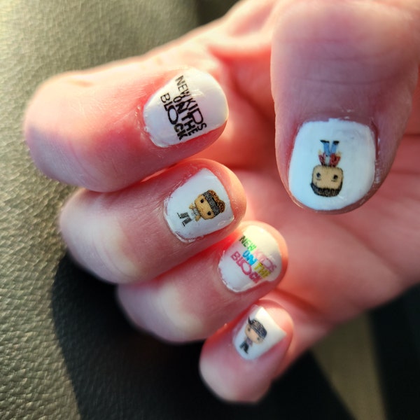 NKOTB New Kids on the Block Nail Decals Stickers Waterslide Boyband ...