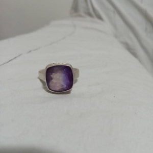 Natural Dark Red Raw Ruby Gemstone 925 Sterling Silver Ring / - Etsy