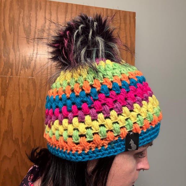 Pretty Puffs Beanie Pdf Pattern - Etsy
