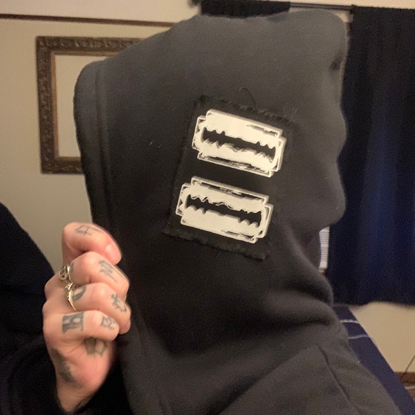 Razor Blades Goth Punk Handmade Sew-on Fabric Patches Set - Etsy
