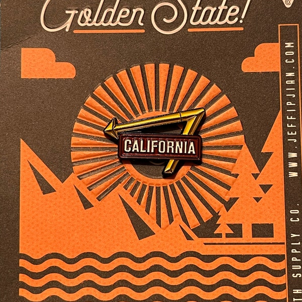 California Arrow Enamel Pin - Etsy