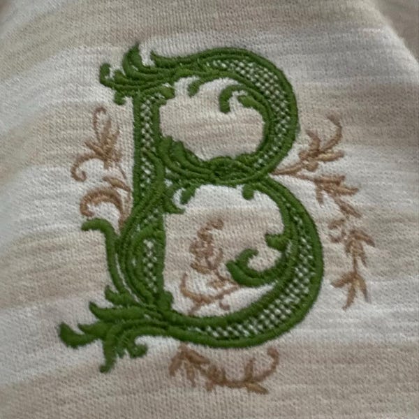 Machine Embroidery Design Capital Letter B Digitized Antique Alphabet ...