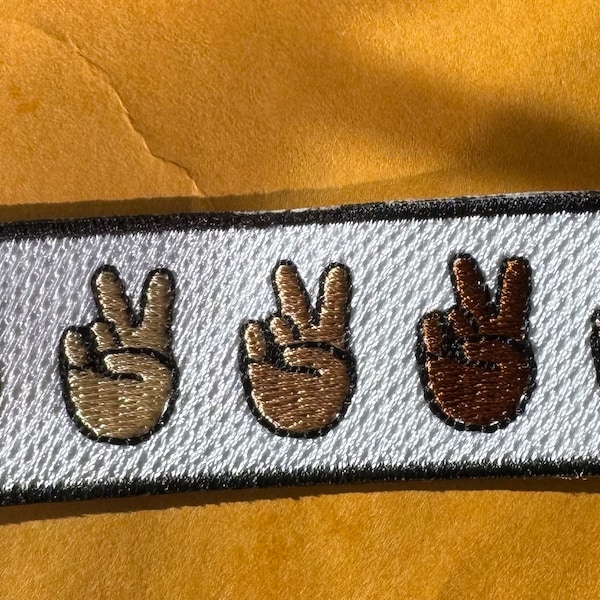 Solidarity Emoticon Icon Peace Signs Patch Movement Embroidered Iron on ...