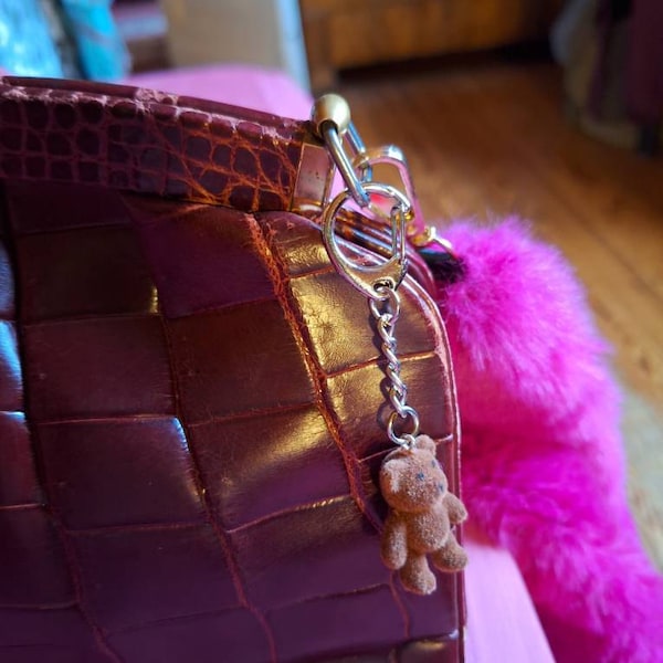 Teddy Key Ring Chain Miniblings Bear Plush Girls Children Kids Dark ...