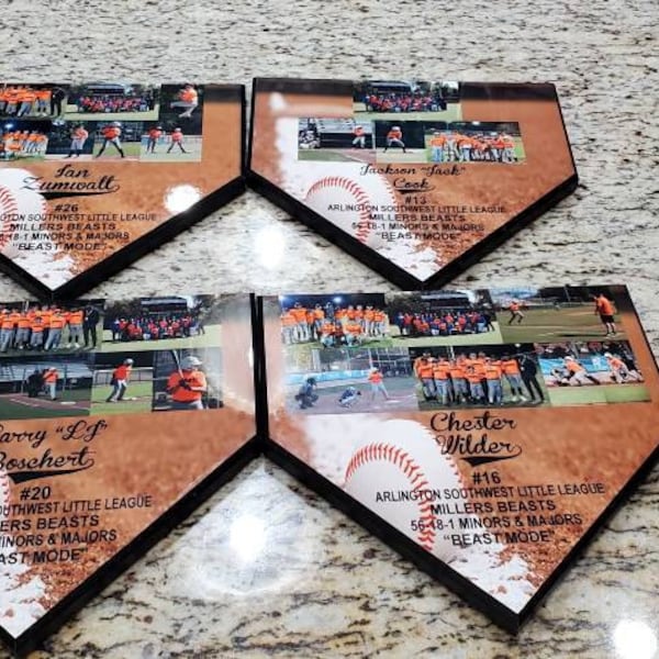 Baseball Home Plate Plaque, Baseball Award, Team Gift, Baseball Gift ...