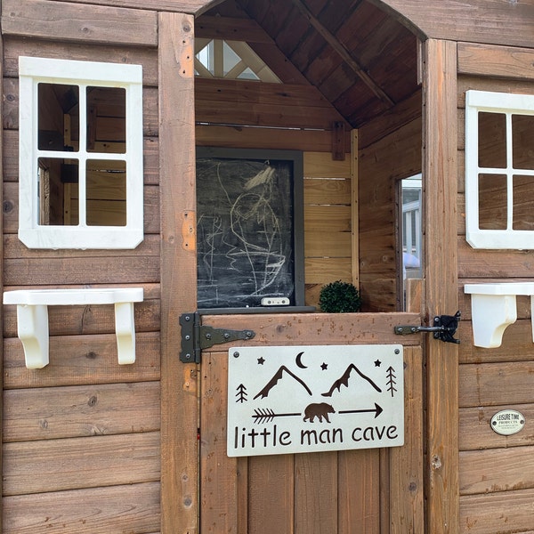 Little Man Cave Sign - Kids Room and Nursery Décor - Bad Dog Metalworks ...