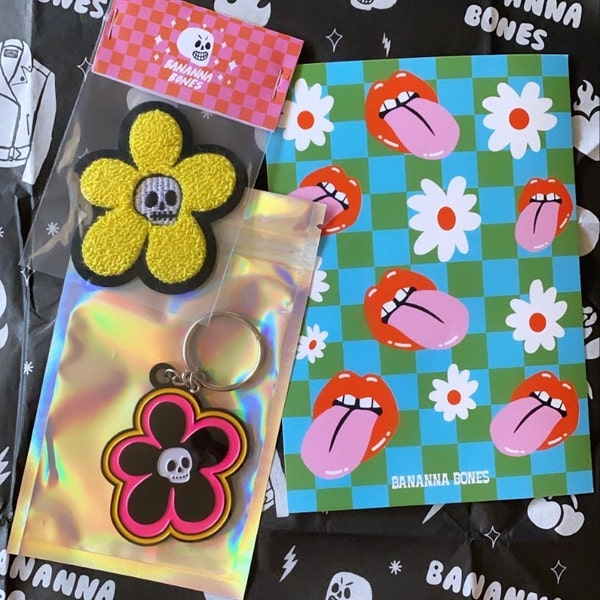 Flower Power Keychain - Etsy
