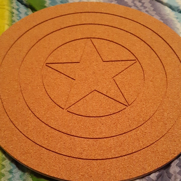 Captain America Shield Cork Board With Engraved Details. Captain ...