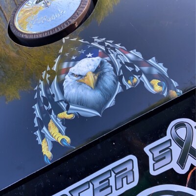 American Flag Eagle Rip Decal Camper RV Motor Home Mural Graphic - Etsy