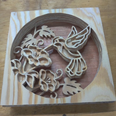 C163-hummingbird Scroll Saw Pattern pdf, Dxf, Svg, Eps - Etsy