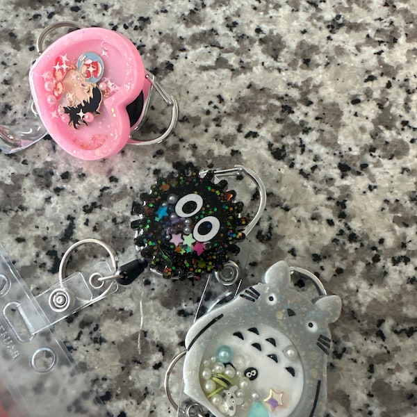 Kawaii Ponyo Inspired Resin Shaker Charm Phone Grip Keychain Badge Reel ...