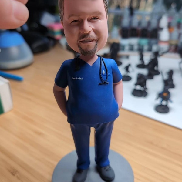 Custom Bobblehead Adorable With the Bottle, Gorgeous Baby Playing ...