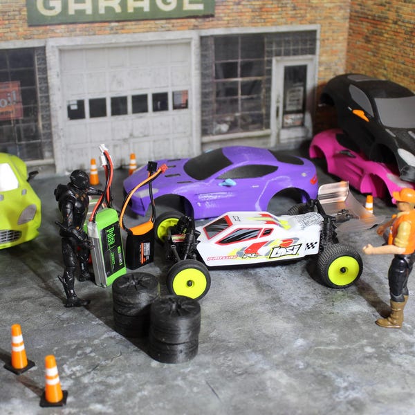 1:24 Scale Diorama Miniature 3-piece Garage Shop Diecast Model Car ...