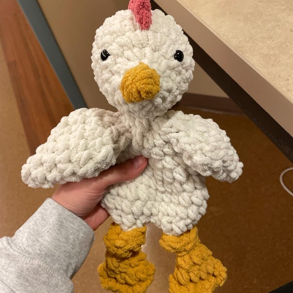 MINI Chickie Chicken Knotted Lovey — Crochet Chicken PATTERN - Etsy