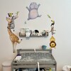 Safari Animal Stack Fabric Wall Decal, Safari Nursery, Watercolour ...
