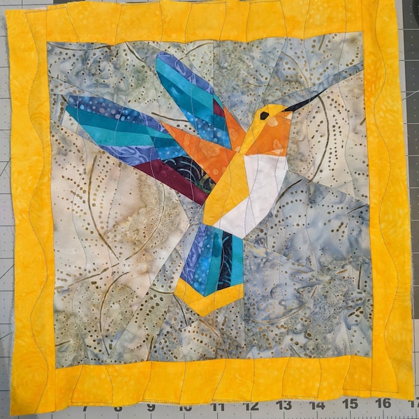 Hummingbird Foundation Paper Pieced Pattern - FPP Rainbow Mini Quilt - Etsy