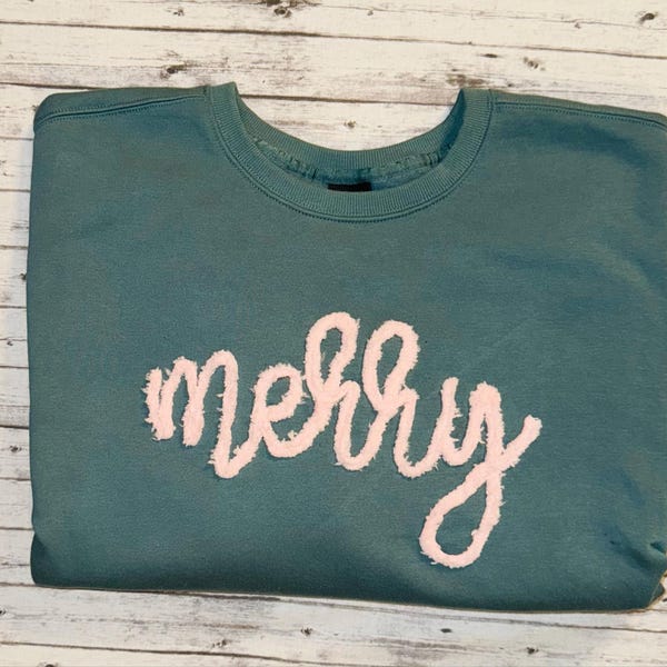 Chenille Yarn Script Font Applique Embroidery Seven Sizes 2, 3, 4, 5, 6 ...