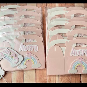 Rainbow Gable Box With Pastel Colors Rainbow With Bow. Great for Any ...