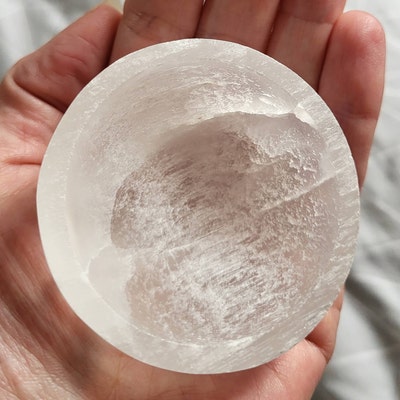Pure Selenite Bowl, Gemstone and Crystal Charging Bowl, Reiki Bowl ...