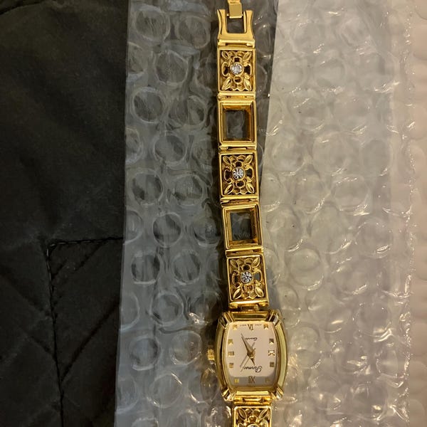 Diamante Gold Vintage Watch and Bracelet Set - Etsy
