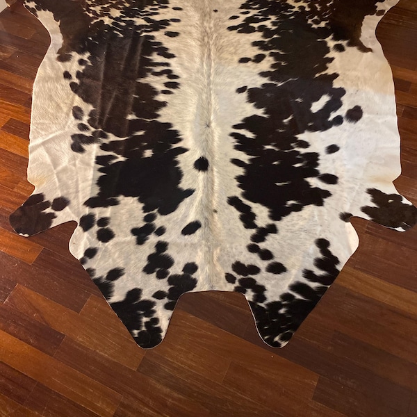Genuine Cowhide Rugs - Exotic Cow Skin Rugs - Brown and White Hair-on ...