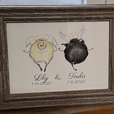 Pug Spectrum Art Print of Our Pug Grumble Ink and Watercolor - Etsy