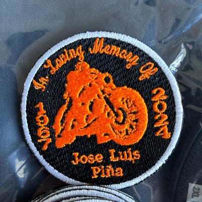 Custom Embroider Memorial Circle Biker Patch - Etsy