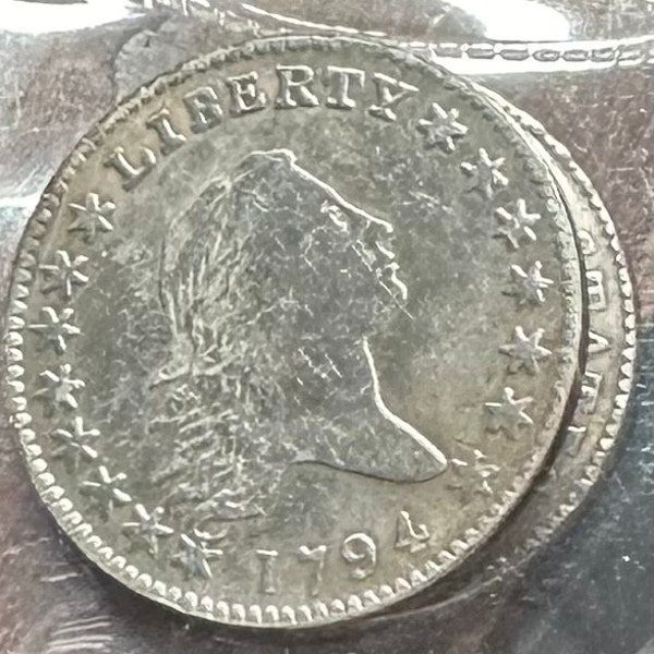 1794 Flowing Hair Early Half Dollar Silver Plated Coin - Circulated - Etsy
