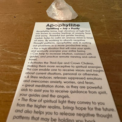 Raw Apophyllite Points 1g 83g Apophyllite Point Healing Crystals ...