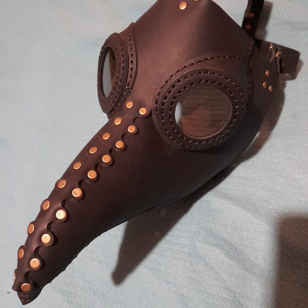 Handmade Hand Stitched Genuine Leather Steampunk Biker Face Mask, Mouth ...