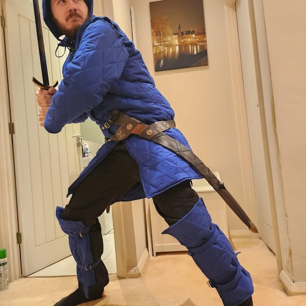 Medieval Thick Padded Cotton Gambeson Armor - Full Sleeve Aketon Jacket ...