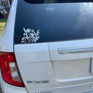 Wildflower Decal, Wildflower Sticker, Flower Sticker for Laptop, Car ...