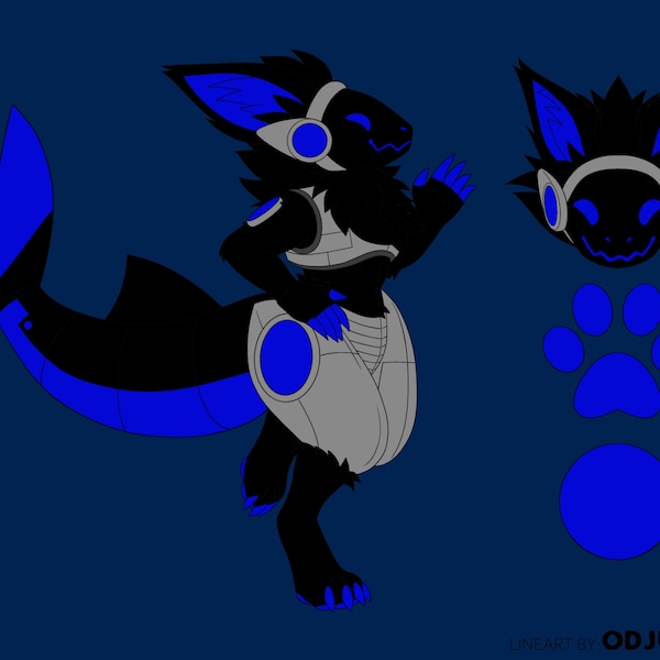 Protogen Furry Reference Sheet / Adoptable Base Kit - Etsy