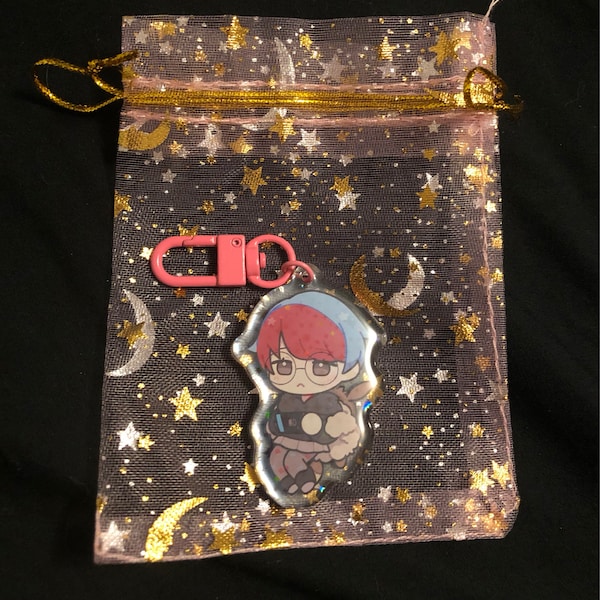 Alien Stage Mizi & Sua Angel Devil Keychains + Glitter Stickers - Etsy