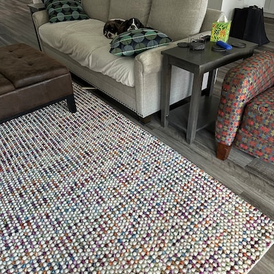 Multi Chindi Striped Jute Rag Rug Handcrafted Sustainable Home Decor ...