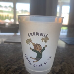 Personalized Blue Birthday Cake Birthday Cups-custom Full | Etsy