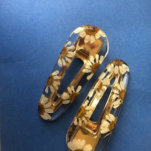 3 Pcs Real Pressed Flower Hair Clips Set of Three Floral | Etsy