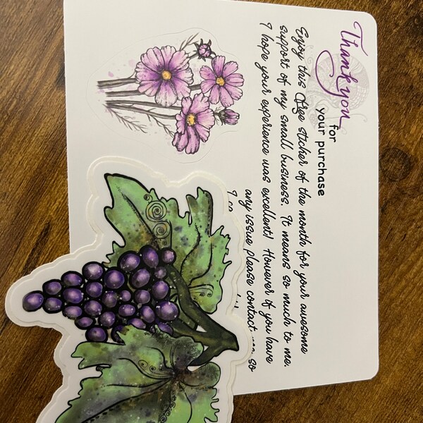 Grapes Sticker, California Wine, Fruit or Food Decal - Etsy