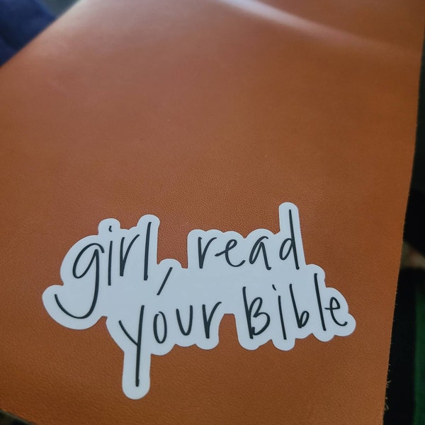 Girl Read Your Bible Sticker | Christian Faith Stickers | Bible Verse ...