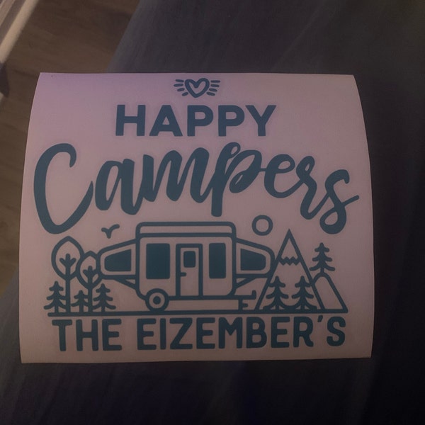 Pop up Camper Decal, Personalized Pop up Camper, Vinyl Decal ...