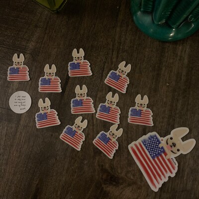 Mini USA Flag Sticker Waterproof Vinyl Decal Mini Sticker - Etsy