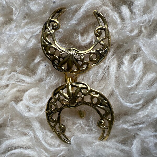 Moon Cloak Cloakclasp Double Moon Cape Closure, Fibula, Penannular - Etsy