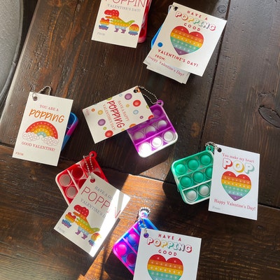 Pop It Valentine Cards Printable Instant Download Valentine's Day Cards ...