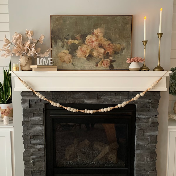 Vintage Flower Print | Cottage Wall Art Decor | Pink Country Botanical ...