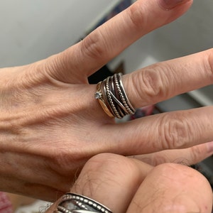 Beaded Bali Ring // 925 Sterling Silver // Wrap Around | Etsy