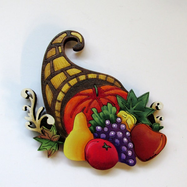 Container Cornucopia Laser Cut Out Unfinished Wood Shape Craft Supply ...