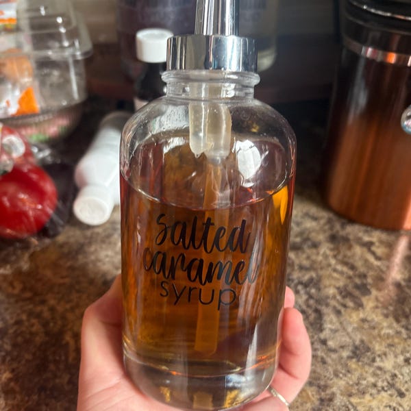 Coffee Syrup Stickers, Waterproof Vinyl Stickers, Syrup Bottle Labels ...