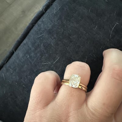 Elongated 2.52 CT Cushion Cut Moissanite Engagement Ring, Bezel Set ...