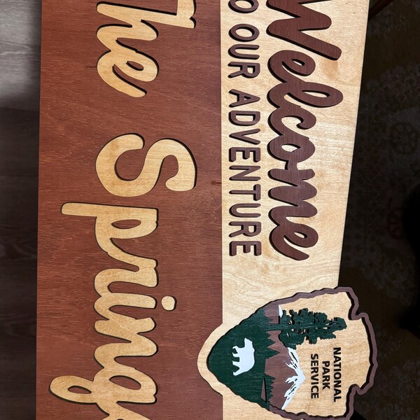 Custom National Park Sign, Wedding Sign, Camp Wedding, Hiker Gift ...